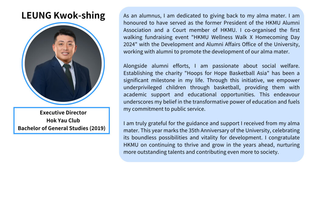 LEUNG Kwok-shing - Alumni - Hong Kong Metropolitan University