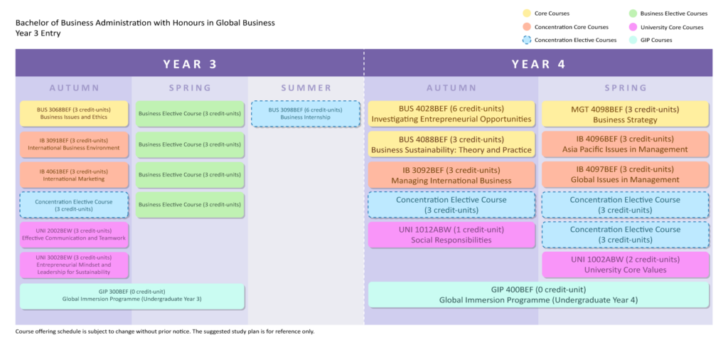Study Plan 2025 draft (Year 3 Entry) - Lee Shau Kee School of Business ...