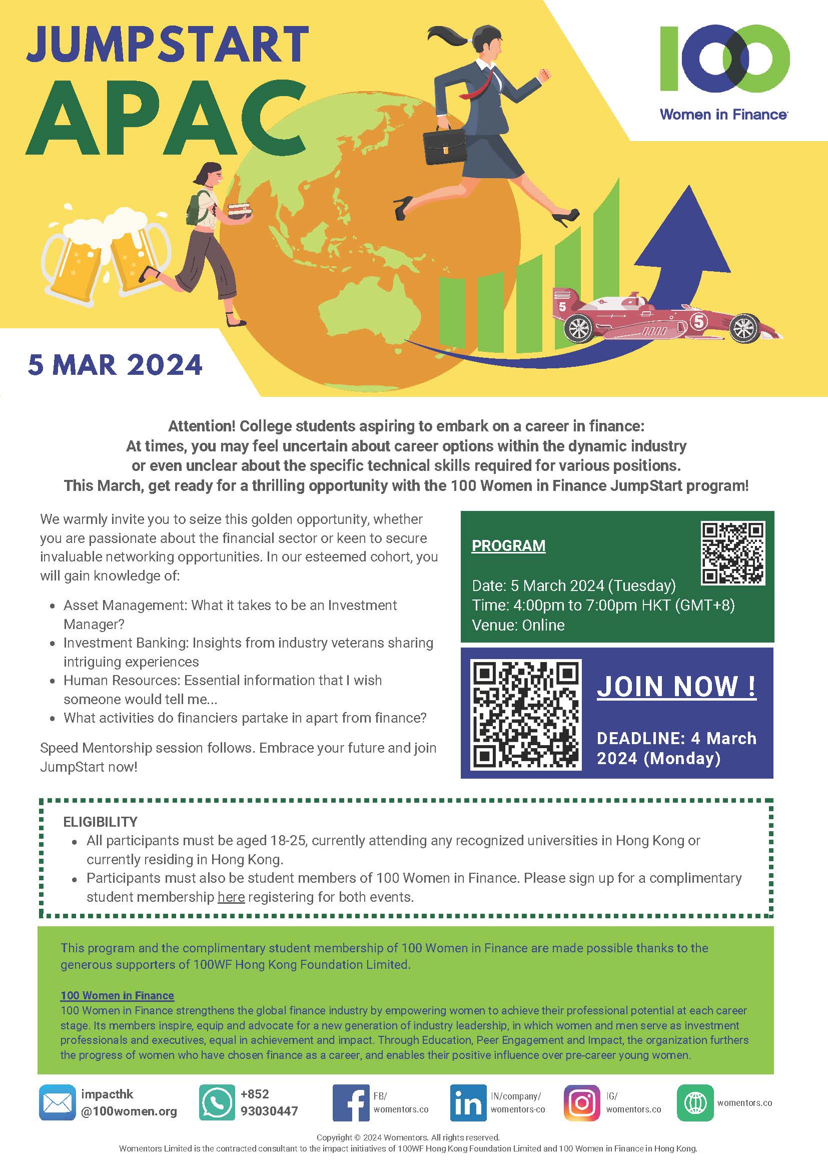 100 Women in Finance - JumpStart APAC 2024 - Student Affairs Office ...
