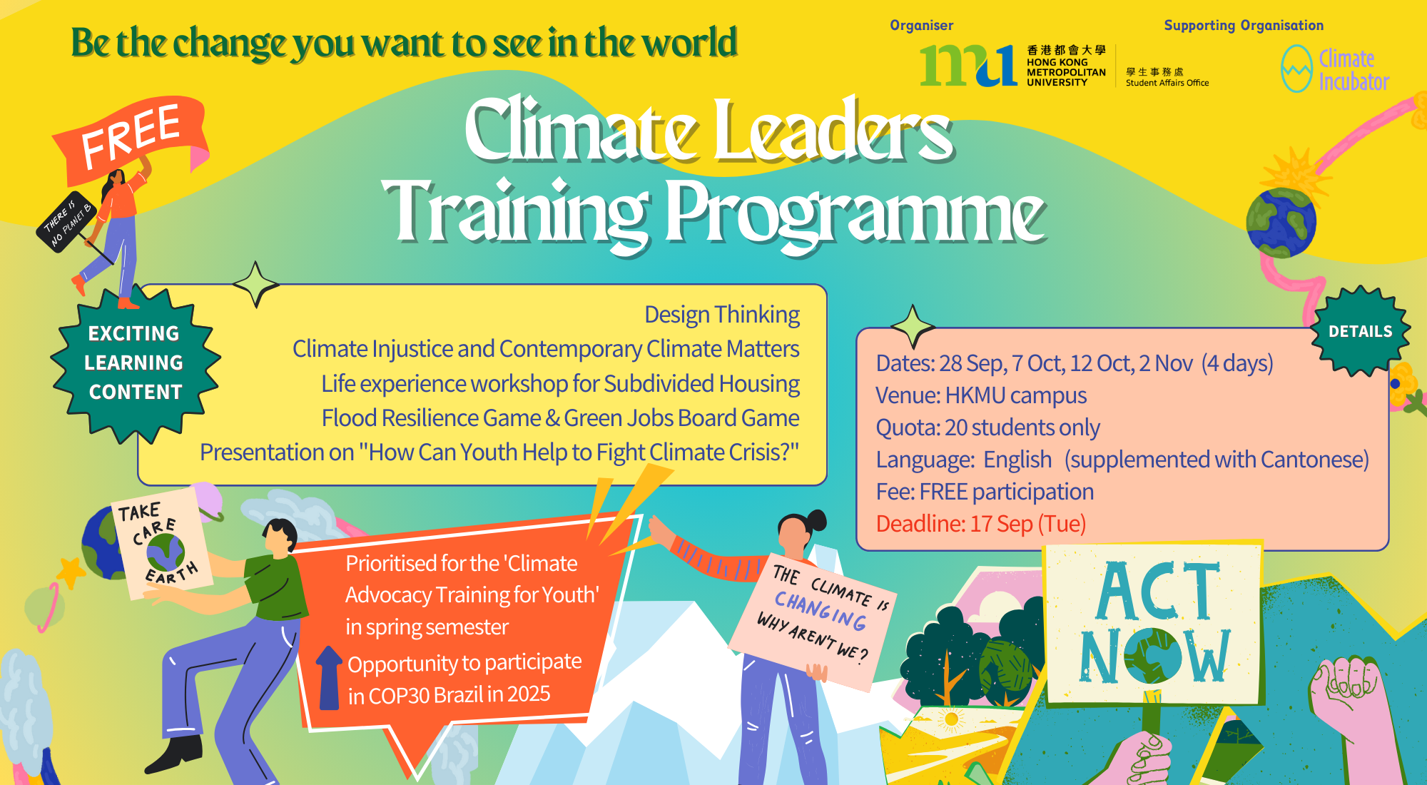 4-day Climate Leaders Training Programme - Student Affairs Office ...