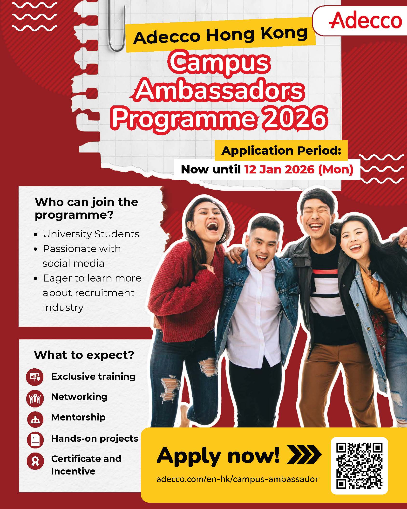 Adecco Hong Kong Campus Ambassador Programme 2026 - Student Affairs ...
